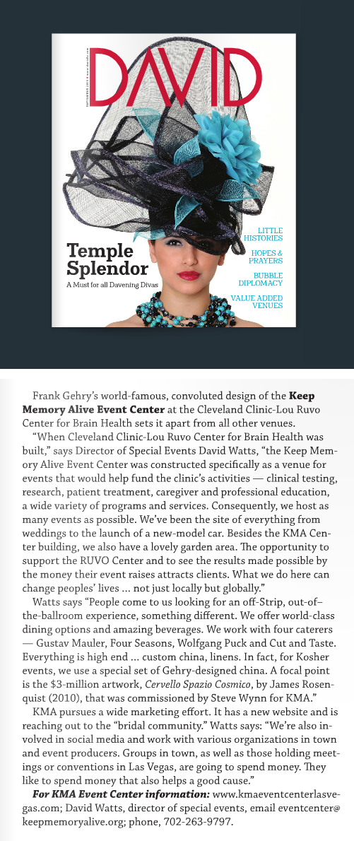 David Magazine - Keep Memory Alive Event Center | Las Vegas Corporate ...